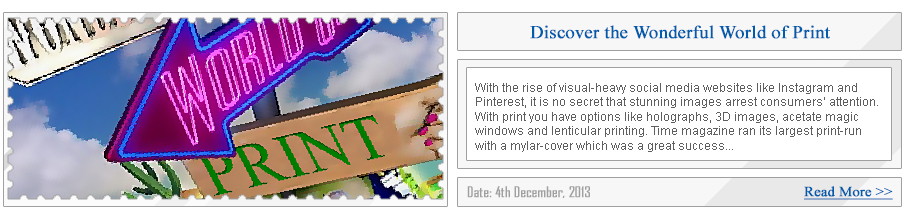 Discover the Wonderful World of Print | Central Mailing Services